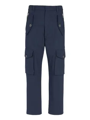 Balmain Cargo Cropped Trousers - Blue