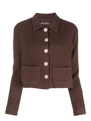 SIEDRES Yuna Knit Cropped Cardigan - Brown