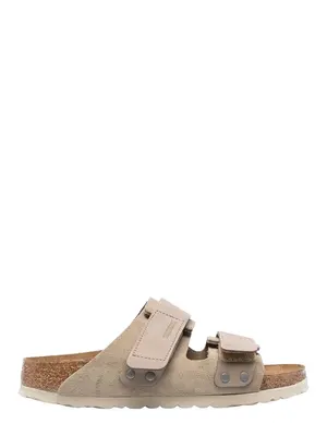 BIRKENSTOCK Kyoto Touch-strap Leather Sandals - Grey