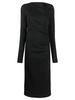 Dorothee Schumacher Gathered Cut-out Midi Dress - Grey