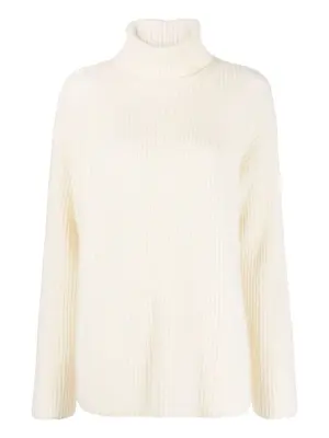 P.a.r.o.s.h Roll-neck Waffle-knit Jumper - Neutrals