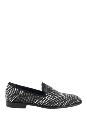 GIUSEPPE ZANOTTI Raimond Crystal-embellished Loafers - Black