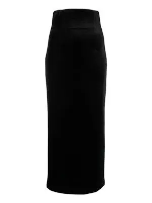 Philosophy Di Lorenzo Serafini Stretch Velvet Straight Skirt - Black
