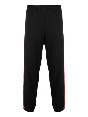 44 LABEL GROUP Logo-stripes Cotton Track Pants - Black