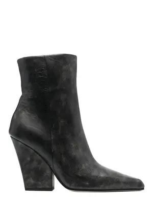 Paris Texas 90mm Pointed-toe Ankle Boots - Black
