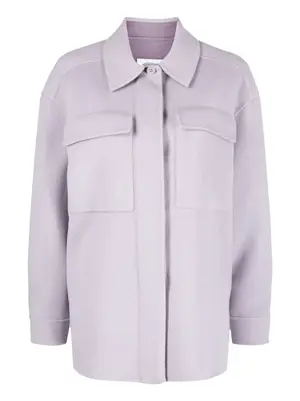 Calvin Klein Wool Shirt Jacket - Purple