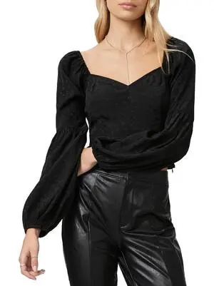 Paige Sydnee Sweetheart Neck Top - Black