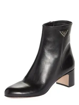 PRADA Prada Logo Block Heel Bootie