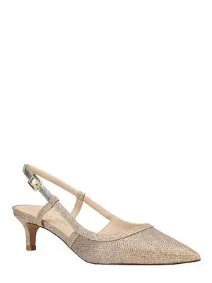 Pelle Moda Deena 2 Slingback Pumps - Platinum Gold
