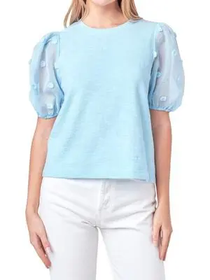ENGLISH FACTORY English Factory Embellished Sleeve Top