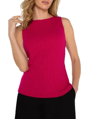 LIVERPOOL Liverpool Los Angeles Rib Boat Neck Tank Star Ruby