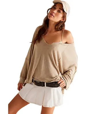 Free People Wish I Knew Tee Tan
