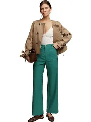 Maeve The Colette Full-Length Pants Elm Green