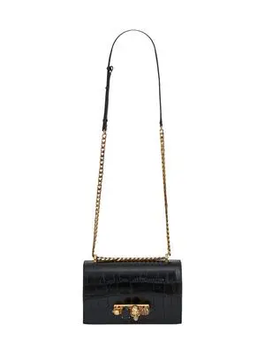 Alexander McQueen Jewelled Satchel Bag - Black
