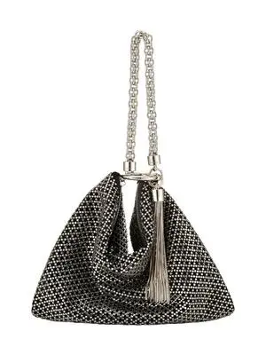 JIMMY CHOO Suede Callie Shoulder Bag - Black