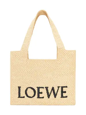 Loewe X Paula's Ibiza Font Medium Tote Bag - Beige