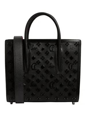 CHRISTIAN LOUBOUTIN Paloma Medium Leather Tote - Black