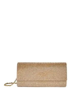 Judith Leiber Satin Crystal-embellished Perry Clutch - Gold