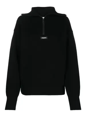 Coperni Logo Patch Half-zip Jumper - Black
