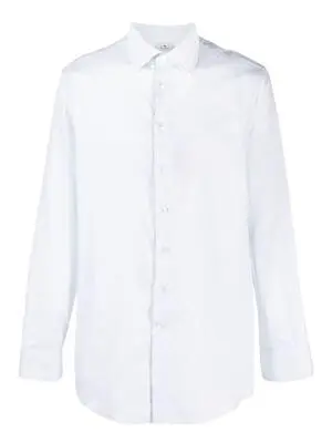 Etro Patterned-jacquard Cotton Shirt - White