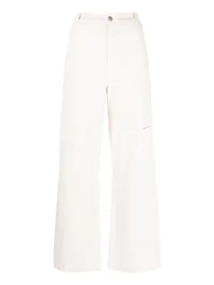 P.a.r.o.s.h High-waisted Trousers - White
