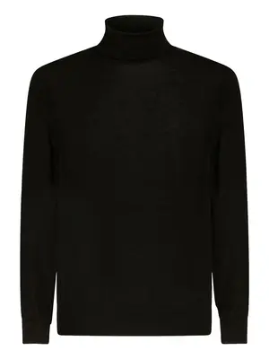 Etro Roll-neck Cashmere-silk Blend Jumper - Black