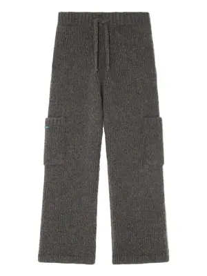Alanui Knitted Straight-leg Trousers - Grey