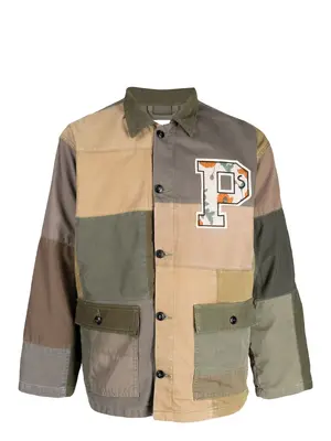 President's Logo-patch Cotton Military Jacket - Brown