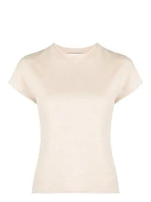 Vince Short-sleeve Knit Top - Neutrals