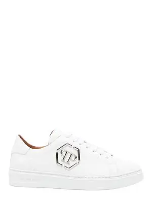 PHILIPP PLEIN Philipp Plein Logo-Plaque Leather Sneakers