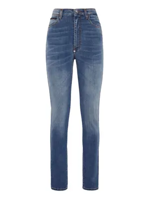 Philipp Plein High-rise Skinny Jeans - Blue