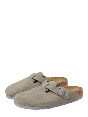 BIRKENSTOCK Birkenstock Boston Suede Clog Shoes Gray