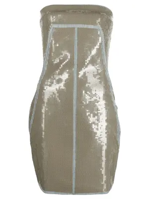 Rick Owens Sequin-embellished Bandeau Dress - Green