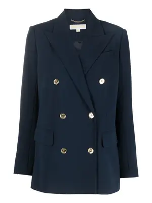 Michael Kors Logo Button Blazer - Blue