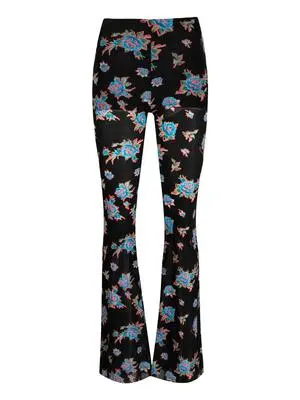 Philosophy Di Lorenzo Serafini Floral-print Flared Leggings - Black