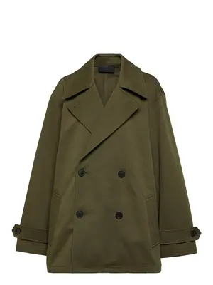 NILI LOTAN Cade Cotton Twill Trench Coat - Green