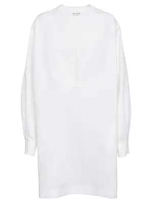 Alaïa Cotton Poplin Minidress - White