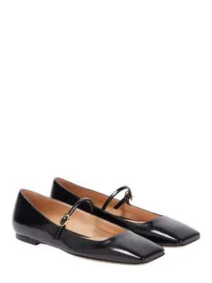 GIANVITO ROSSI Gianvito Rossi Christina Patent Leather Ballerinas