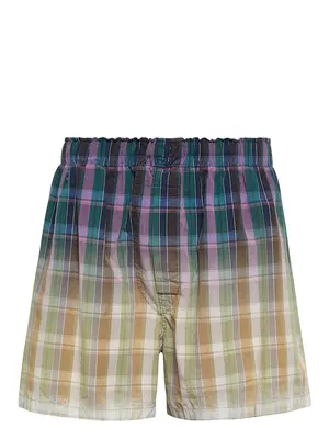 MAISON MARGIELA Checked Cotton Shorts - Multicoloured