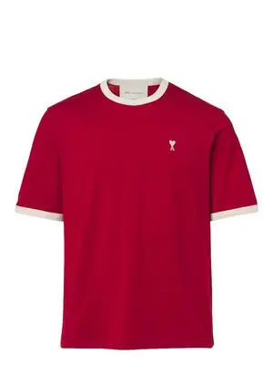 AMI Paris Ami De Cœur Cotton Jersey T-shirt Red