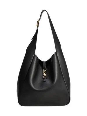 Saint Laurent Le 5 A 7 Shoulder Bag - Black/gold Smooth Leather
