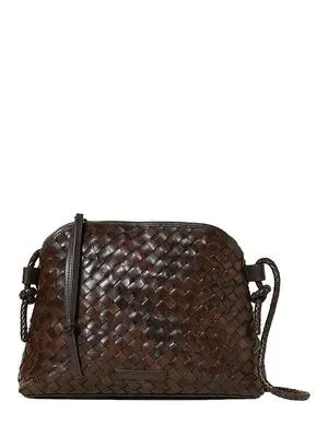 LOEFFLER RANDALL Mallory Woven Crossbody - Chocolate