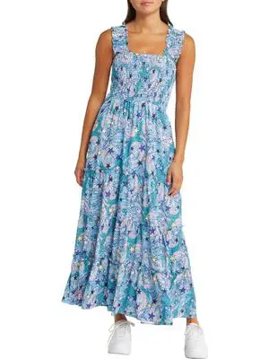 DRESSED IN LALA Rule Breaker Smocked Maxi Sundress - Wonder Girl
