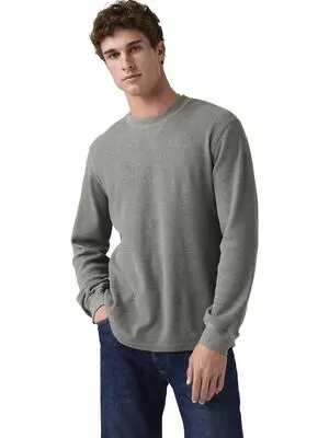 LEVI'S Long Sleeve Standard Fit Thermal Shirt - Chisel Grey Heather