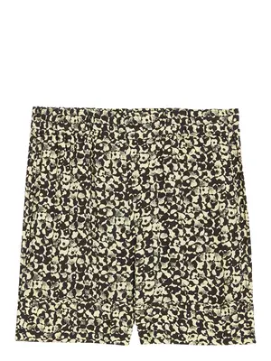 GANNI Printed Crepe Shorts - Black