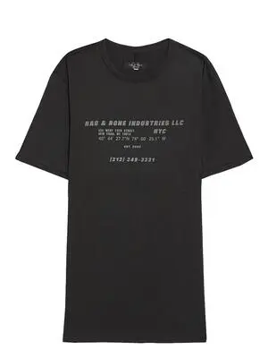 Rag & Bone Printed Cottonjersey Tshirt - Black