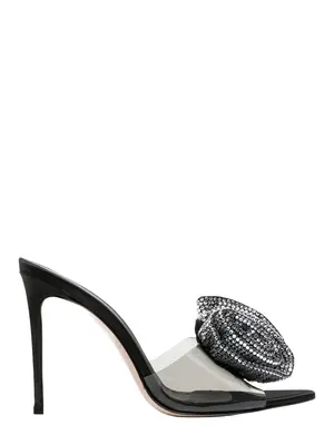 LE SILLA 100mm Crystal-embellished Sandals - Black