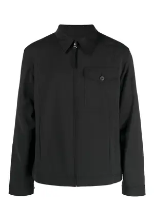 Helmut Lang Zip-up Tailored Shirt Jacket - Black