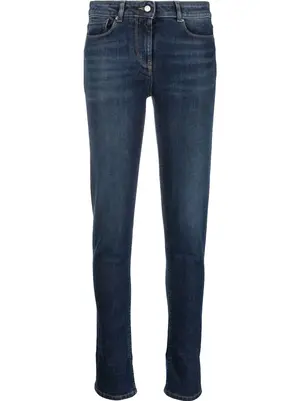 Fabiana Filippi Mid-rise Slim-cut Jeans - Blue