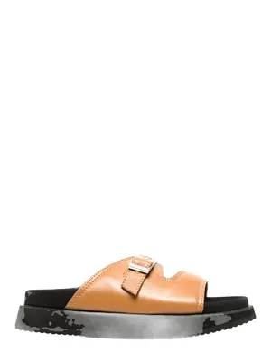 REIKE NEN Buckle-fastening Leather Sandals - Brown